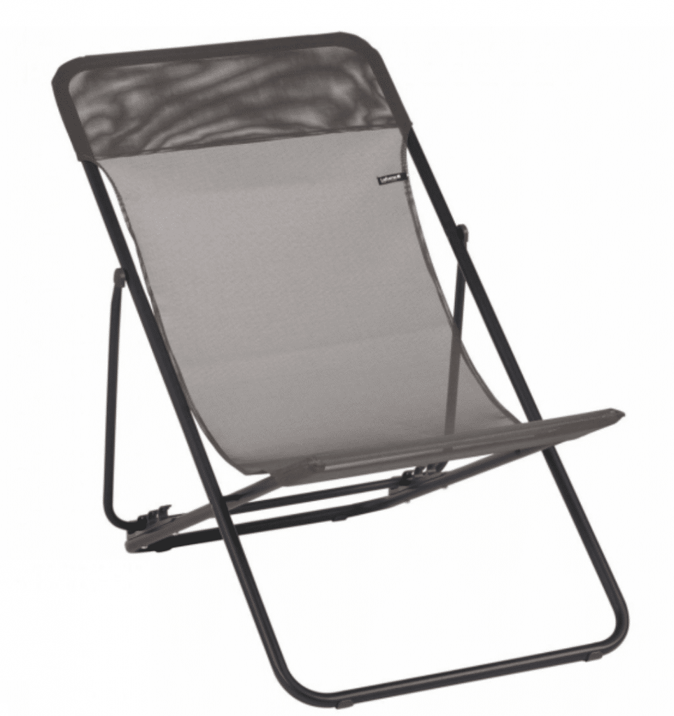 Transat en location - chaise longue avec toile grise | ML Locations